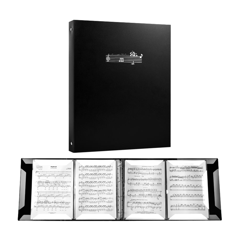 A4 4-Page-Expand Music Score Folder Black - Black Folder – Paper Lion